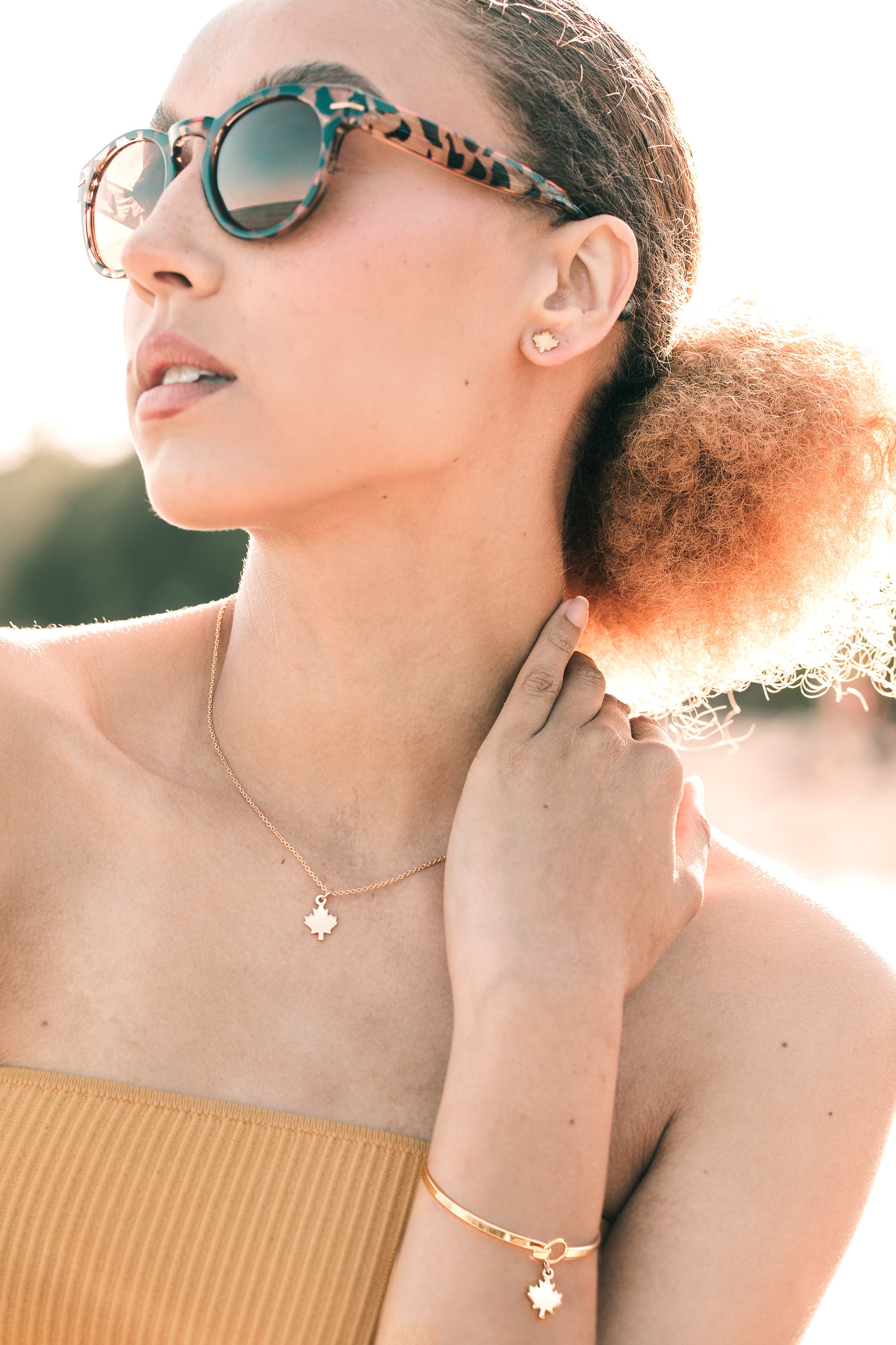 Canada Day Maple Leaf Bangle in Gold – Foxy Originals