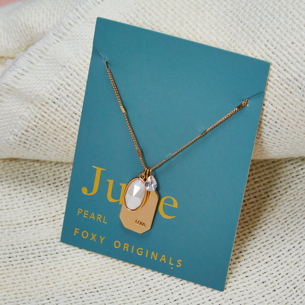 June Birthstone Necklace in Gold – Foxy Originals