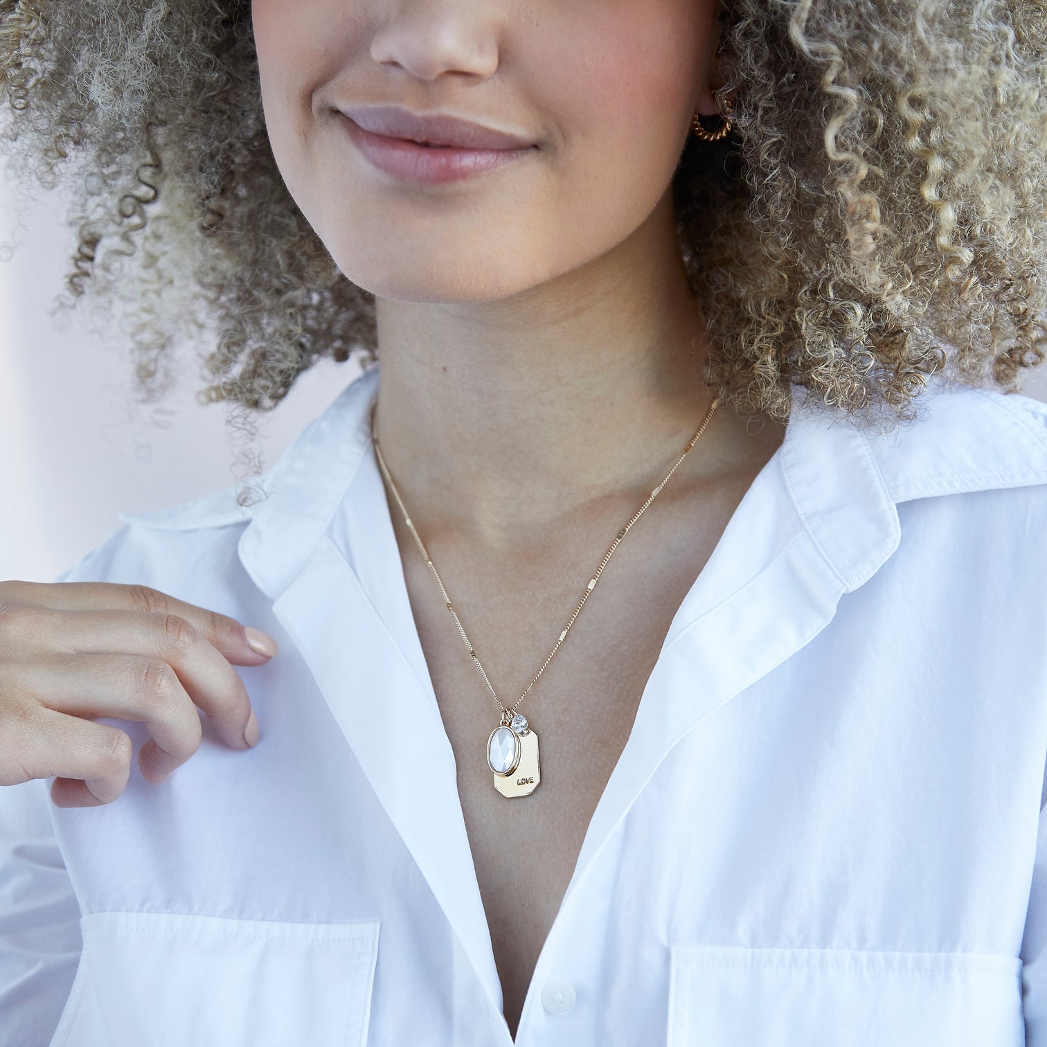 June Birthstone Necklace in Gold – Foxy Originals
