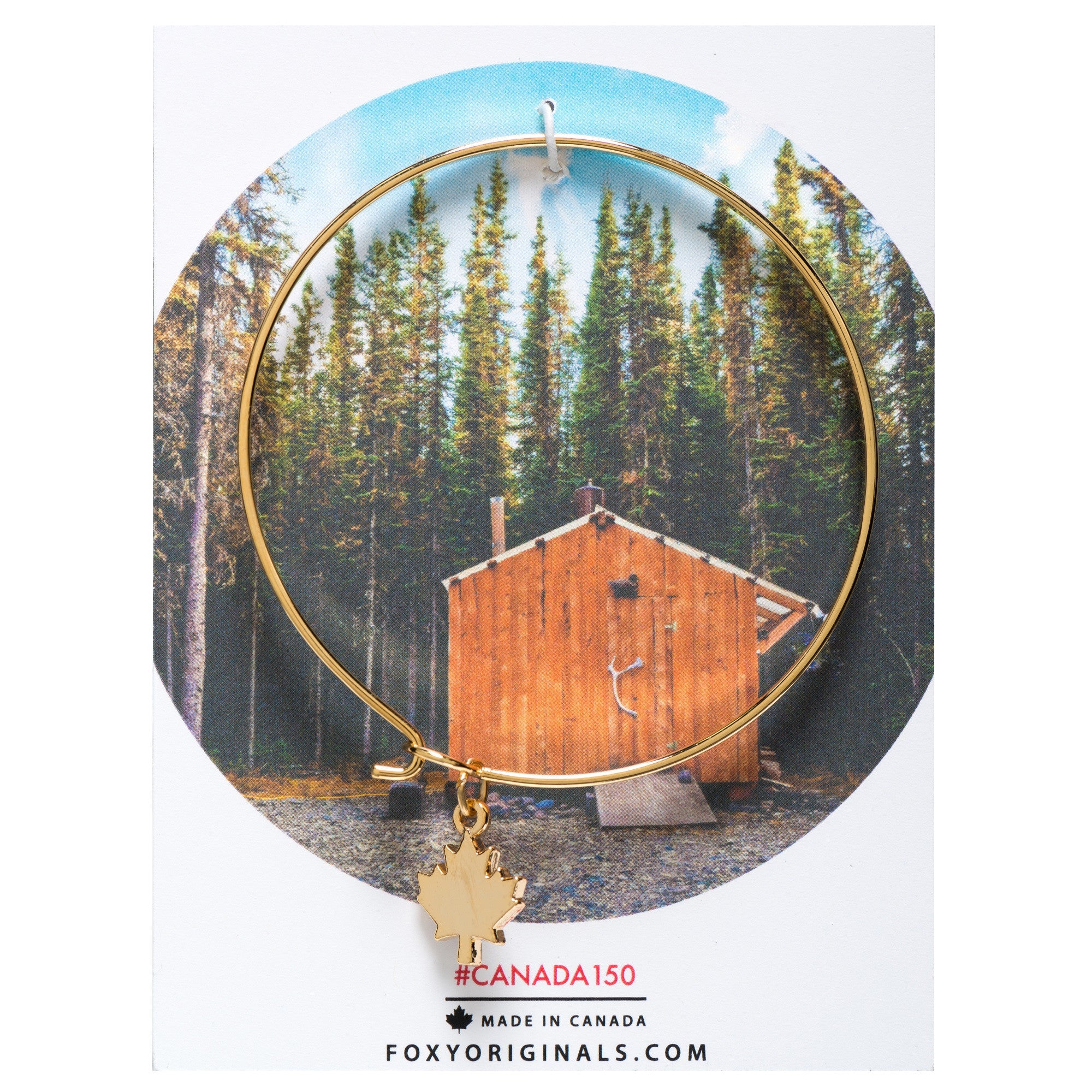 Canada Day Maple Leaf Bangle in Gold – Foxy Originals